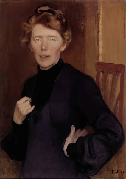 Portrait of Tekla Hultin 1905 by Eero Jarnefelt | Oil Painting ...